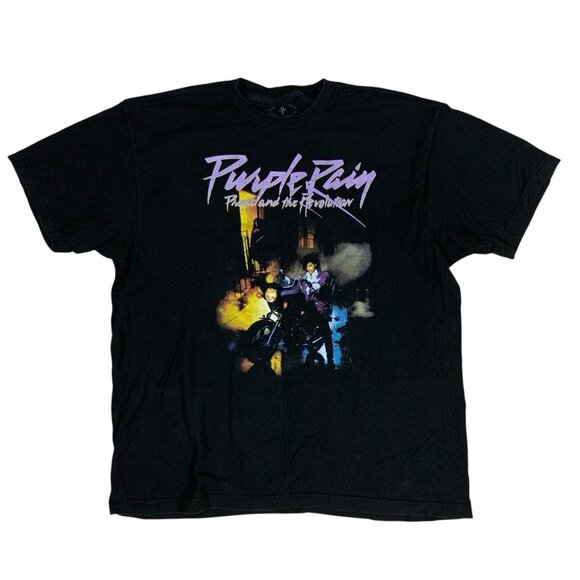 Prince | Shirts | Prince Purple Rain Graphic T Shirt Black Xl Band Tour ...